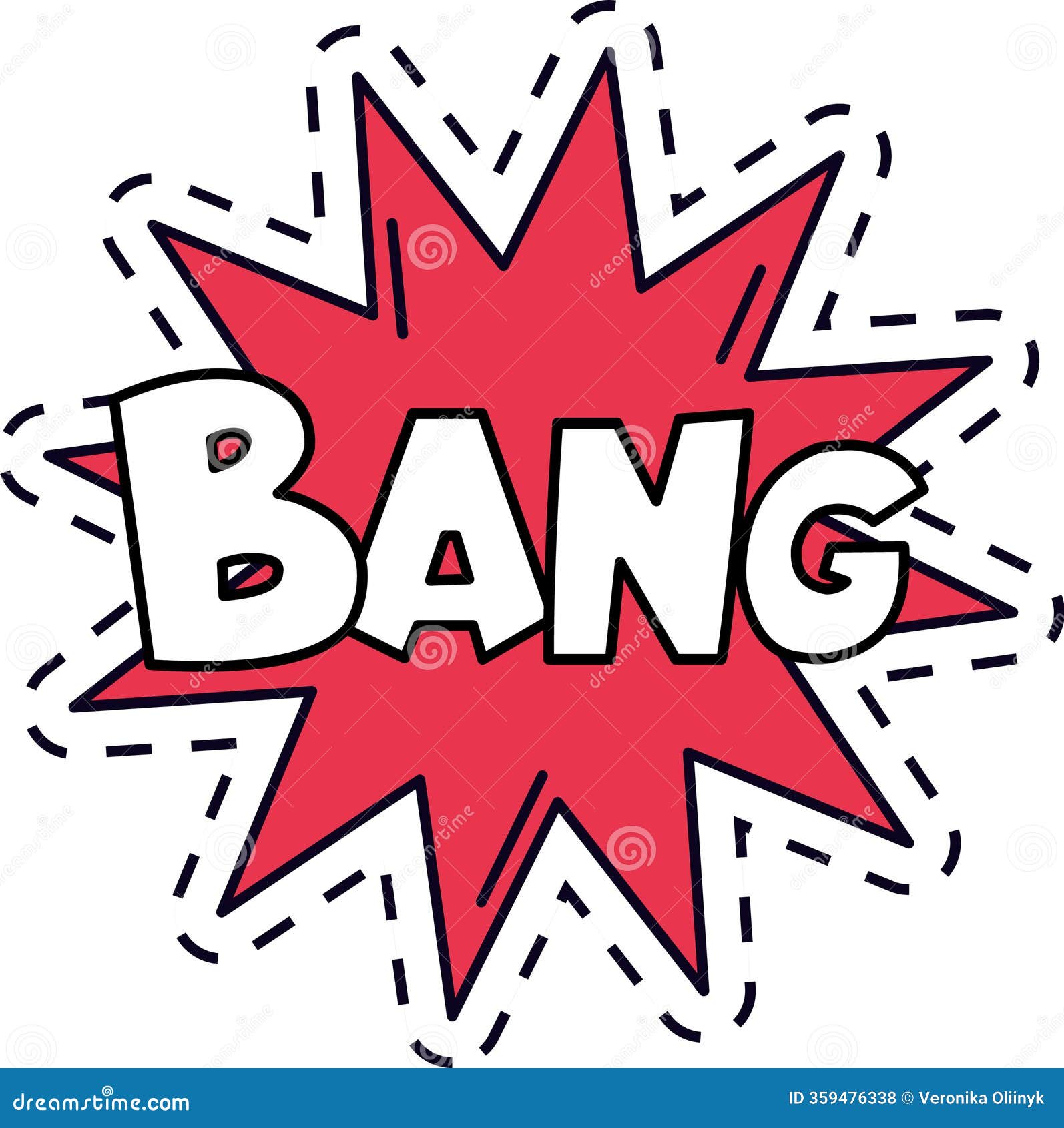 BANG Text On Old Scroll Paper Drawing Illustration Royalty-Free Cartoon ...