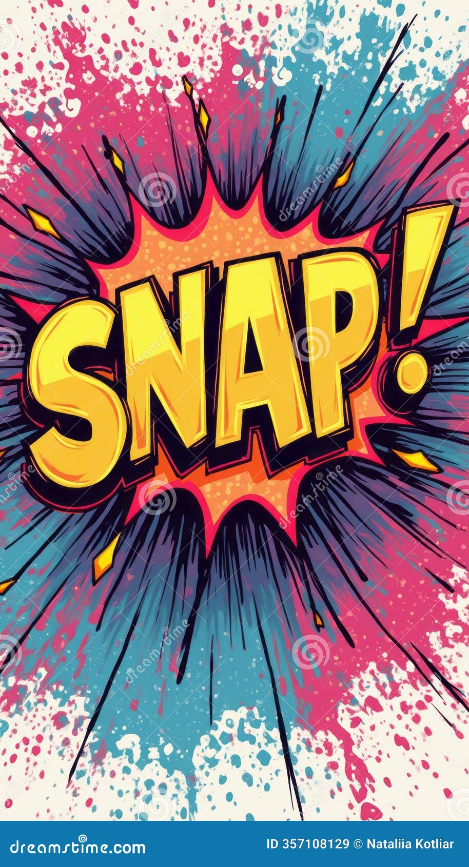 Dynamic Comic-style Explosion with the Word SNAP Stock Image - Image of ...