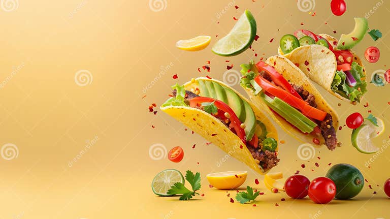 Dynamic Composition with Floating Taco Ingredients in a Copy Space ...