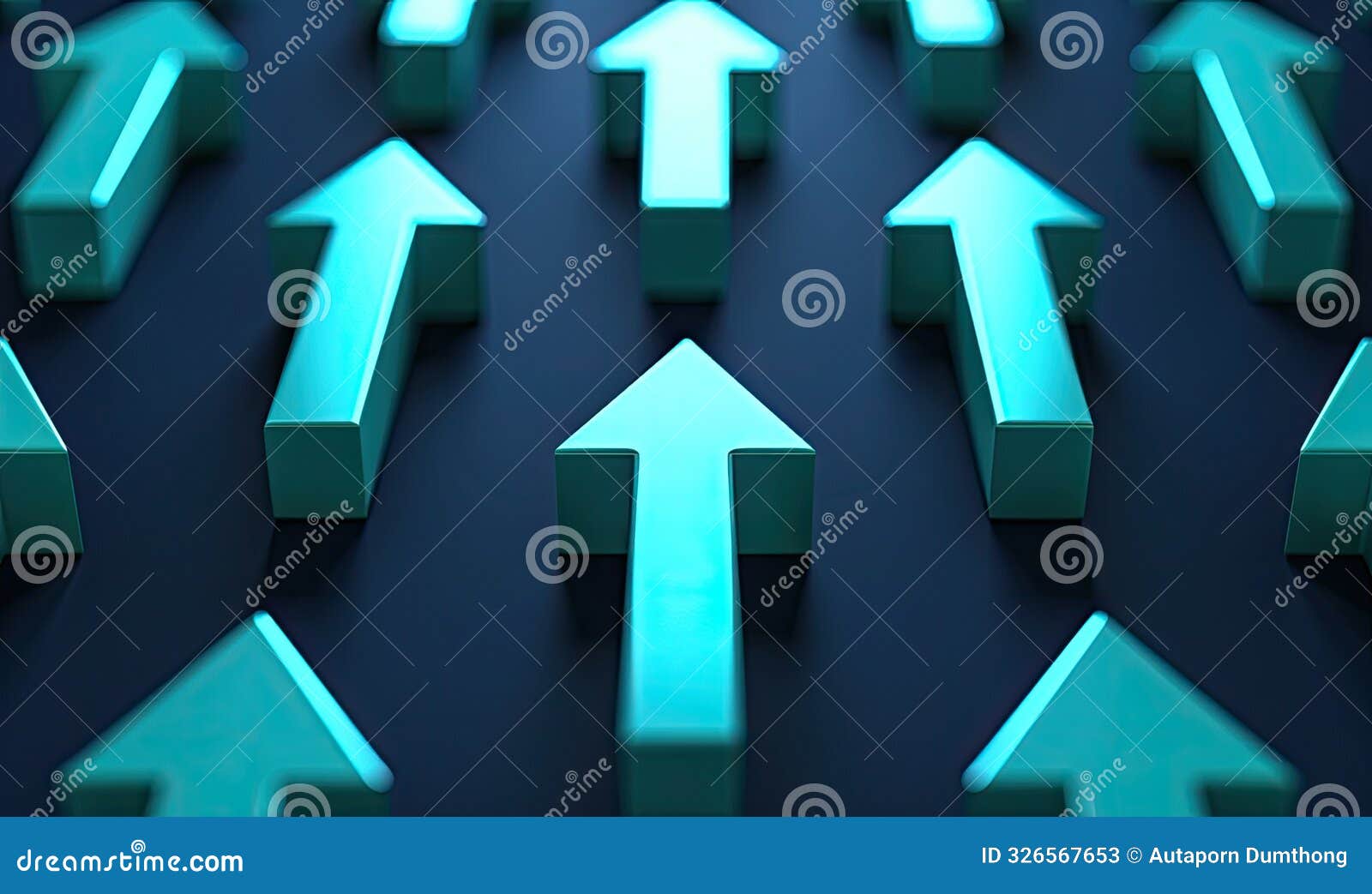 Dynamic Composition of Multiple Teal Arrows Pointing Upwards ...