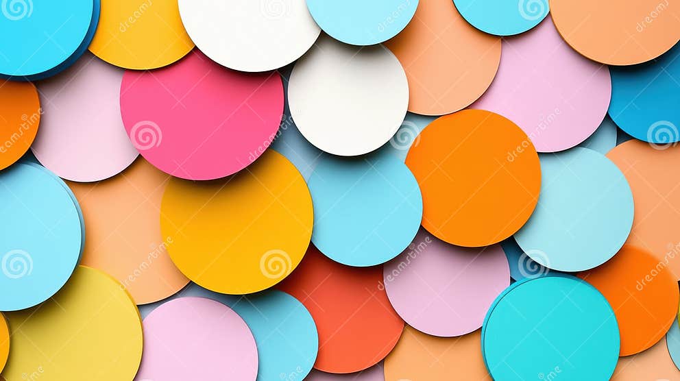 Colorful Overlapping Circles in Vibrant Hues Create a Playful Abstract ...