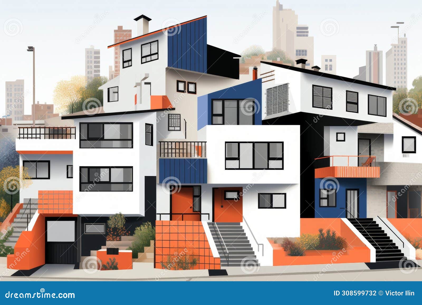 Dynamic Composition Showcasing Modern Architectural Trends in ...