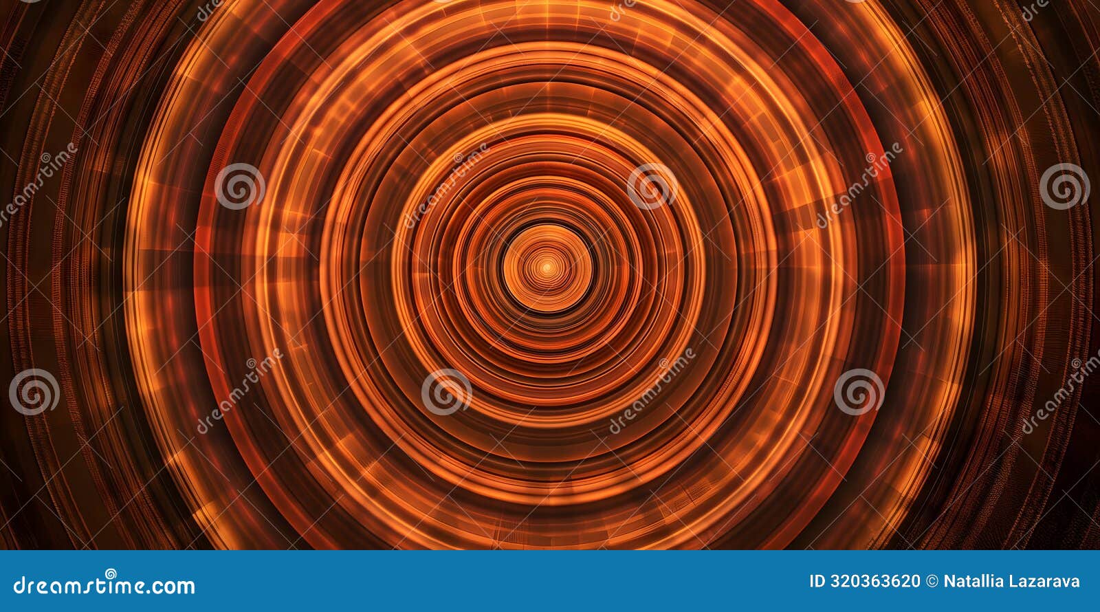 Dynamic Concentric Circles Burst with in a Rich Terracotta Color ...