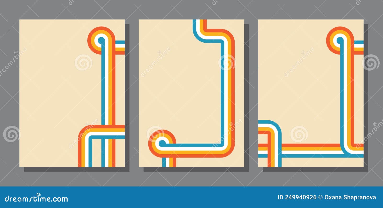 Dynamic Concept Poster Set. Geometric Vertical Banner Template ...