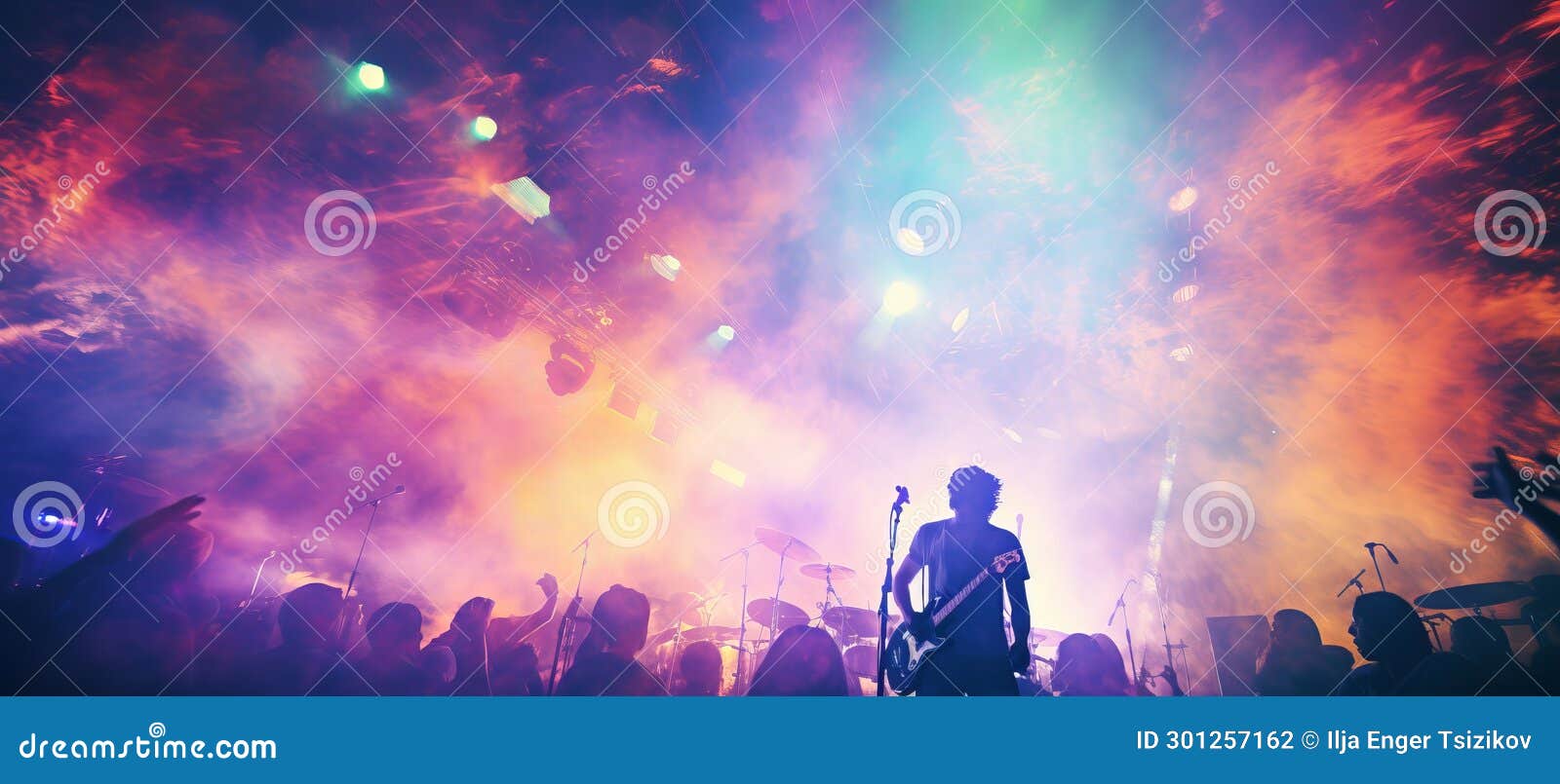 Electrifying Bokeh Background With Blurred Concert Visuals And Lively ...