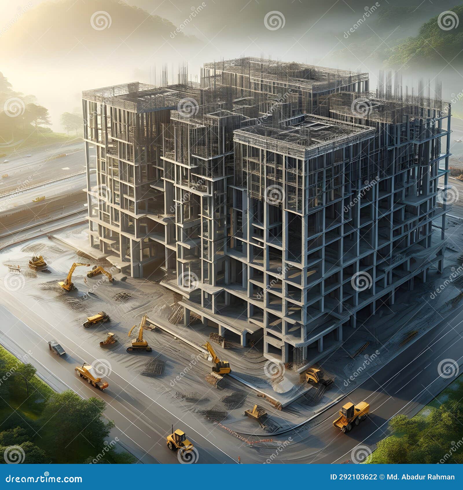 Dynamic Construction Building Progress with Heavy Machinery and ...