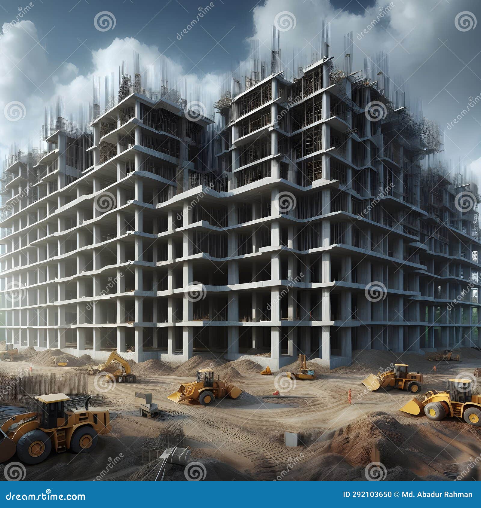 Dynamic Construction Building Progress with Heavy Machinery and ...