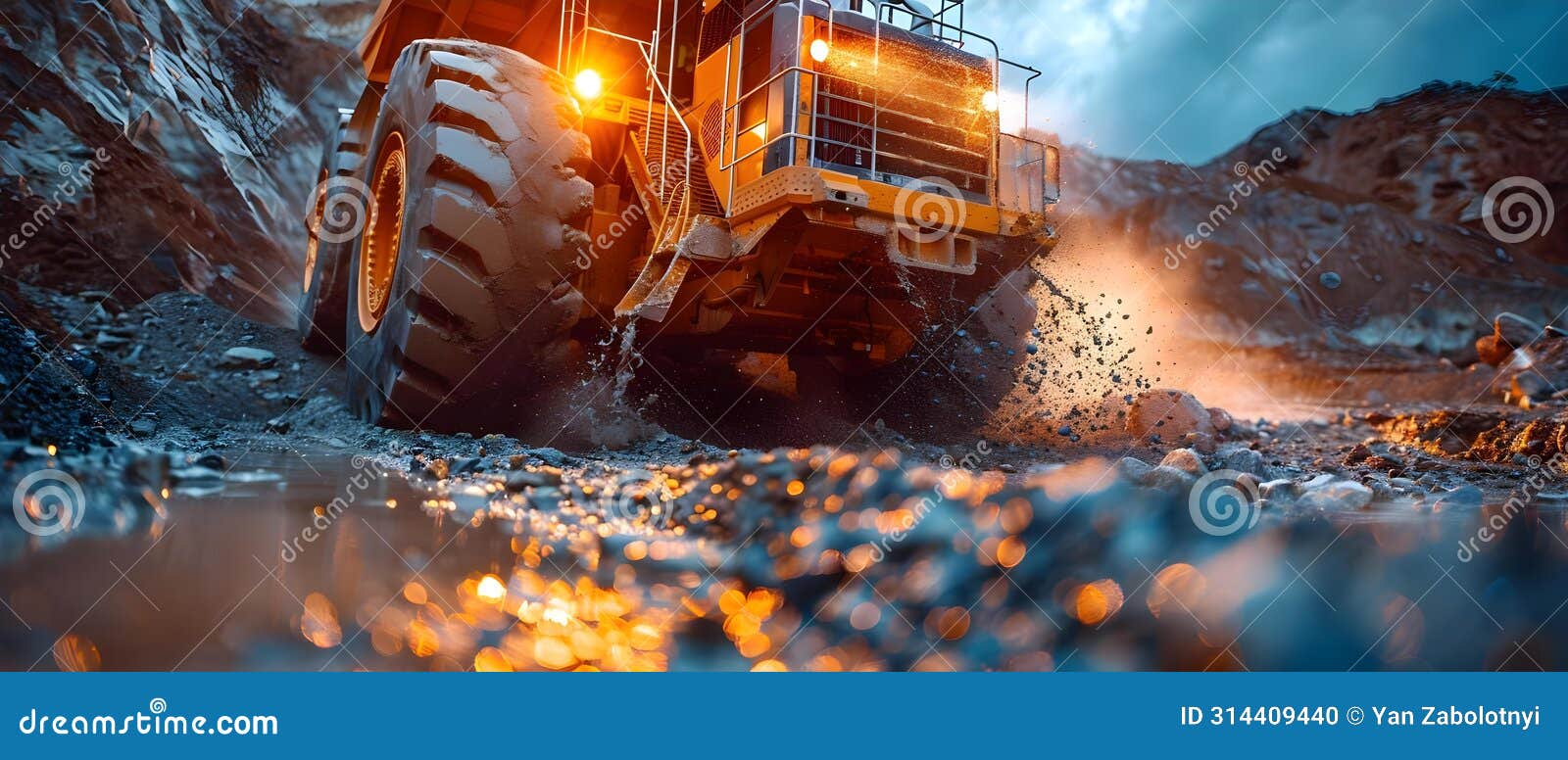 Dynamic Construction Powerhouse in Action. Concept Construction ...