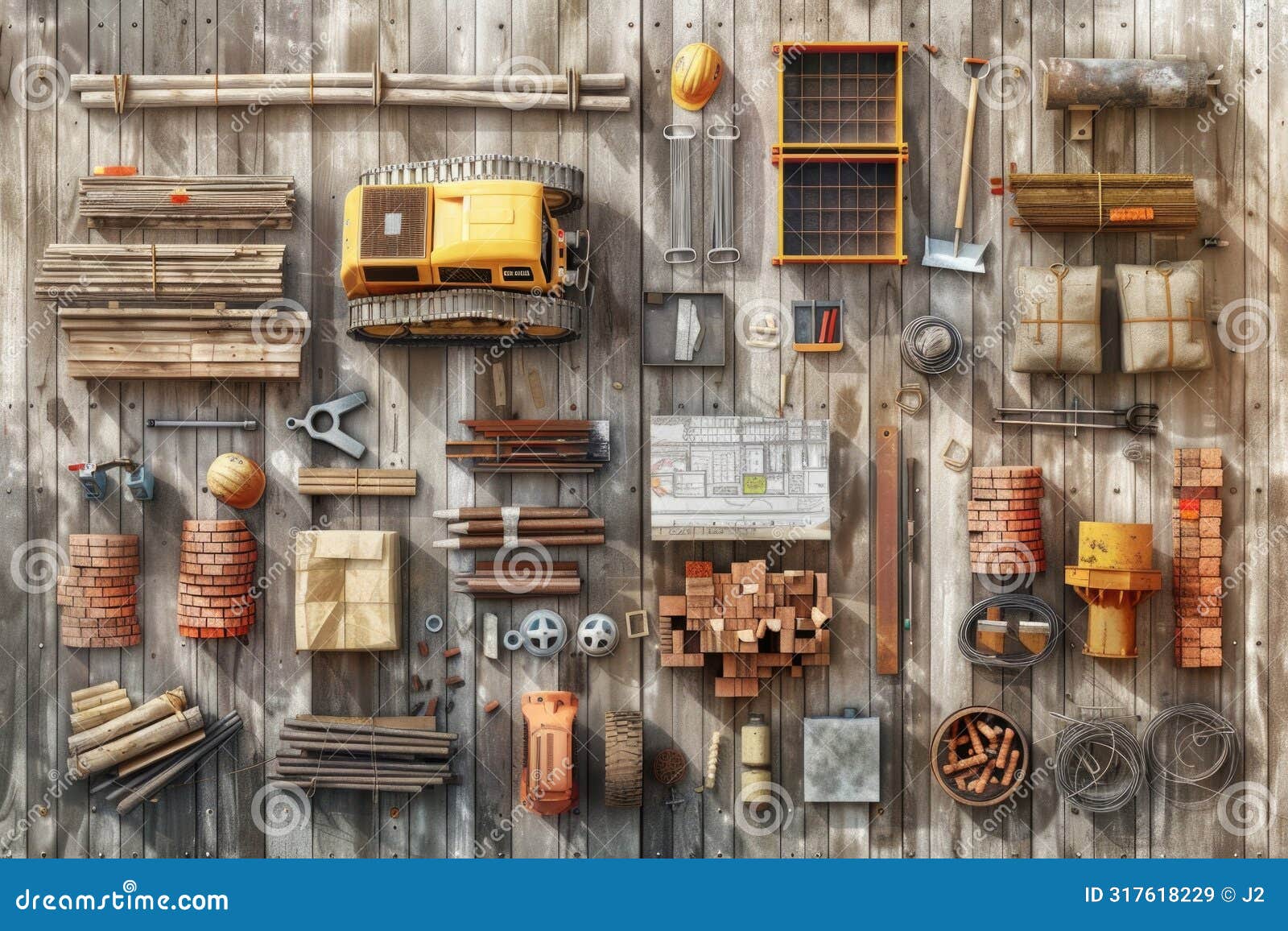 Dynamic Construction Site Display with Workers, Machinery, and Building ...