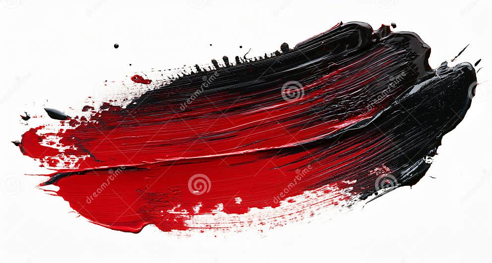Dynamic Contrast Created by Blending Red and Black Acrylic Paint on a ...