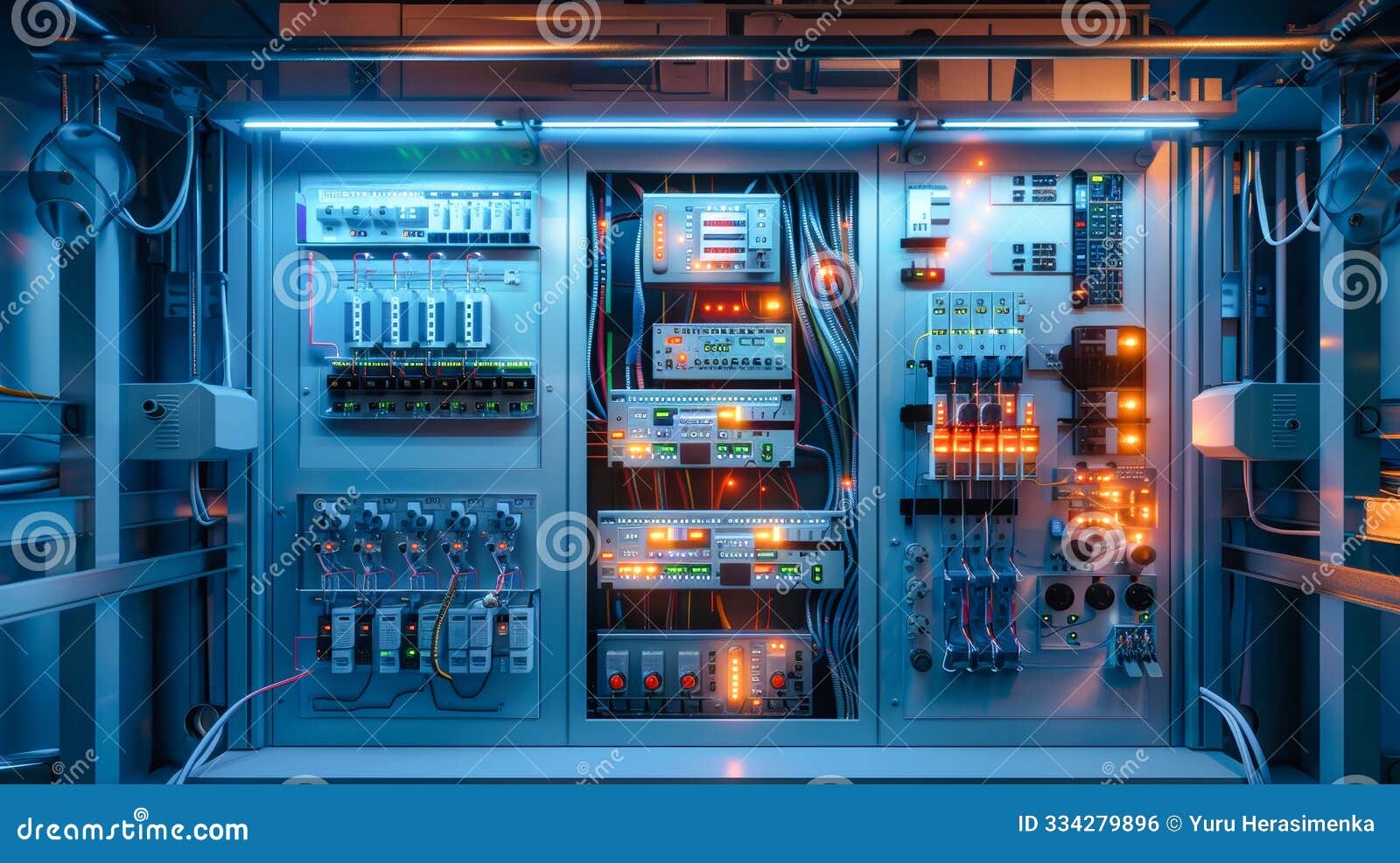 A Dynamic Control Panel Reveals a Complex Network of Switches and Wires ...
