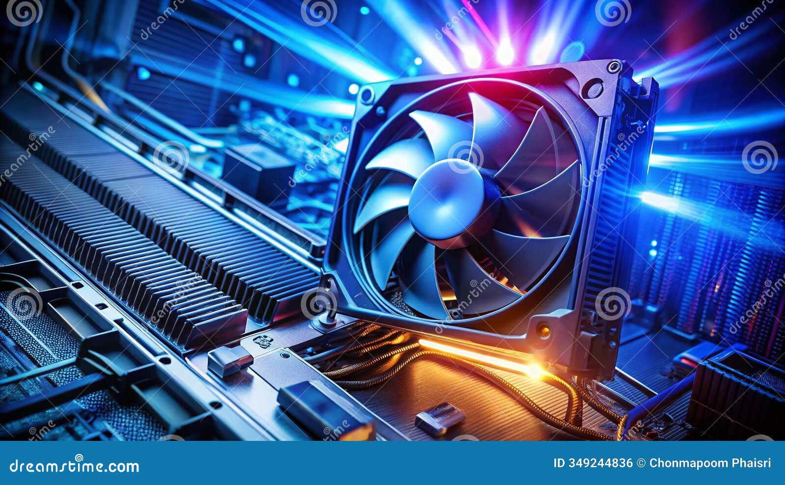 Dynamic Cooling System in Action a CloseUp Look at a Modern Computer ...