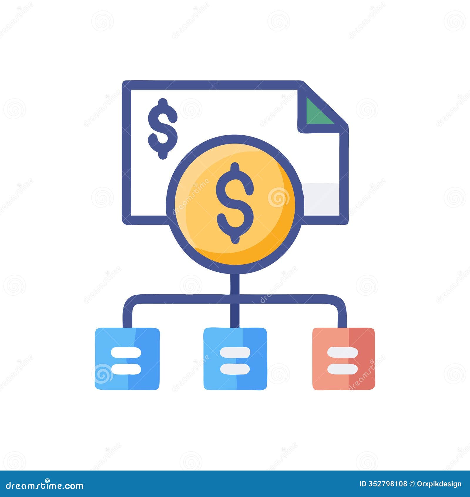 Dynamic Cost Structure Icon Stock Vector - Illustration of visual ...
