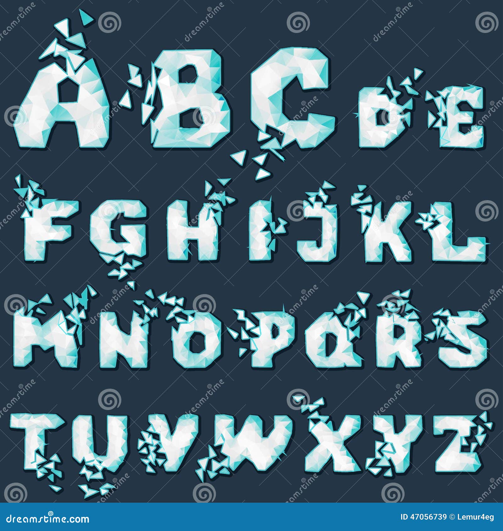 Dynamic Crumble Font Cartoon Vector | CartoonDealer.com #47056739