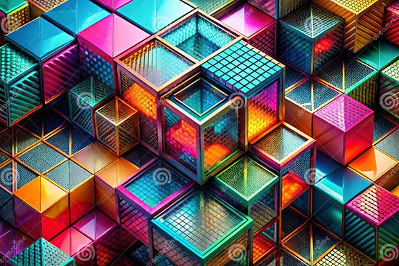 Dynamic Cuboid Design: Exploring Geometric Patterns and Textures in a ...