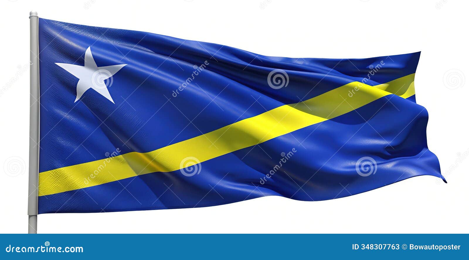 Dynamic Curacao Flag Animation: 4K Seamless Loop with Transparent ...