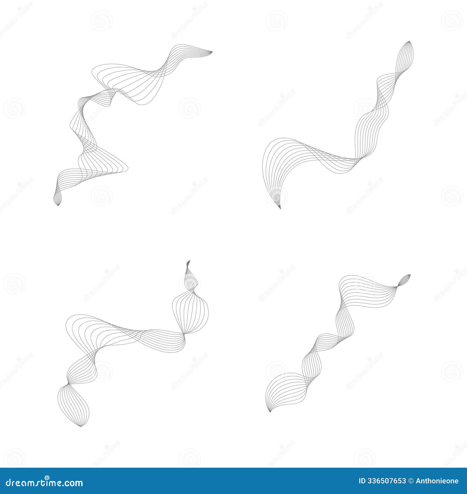 Dynamic Curve Lines with Blend Effect Isolated Vector Illustration ...