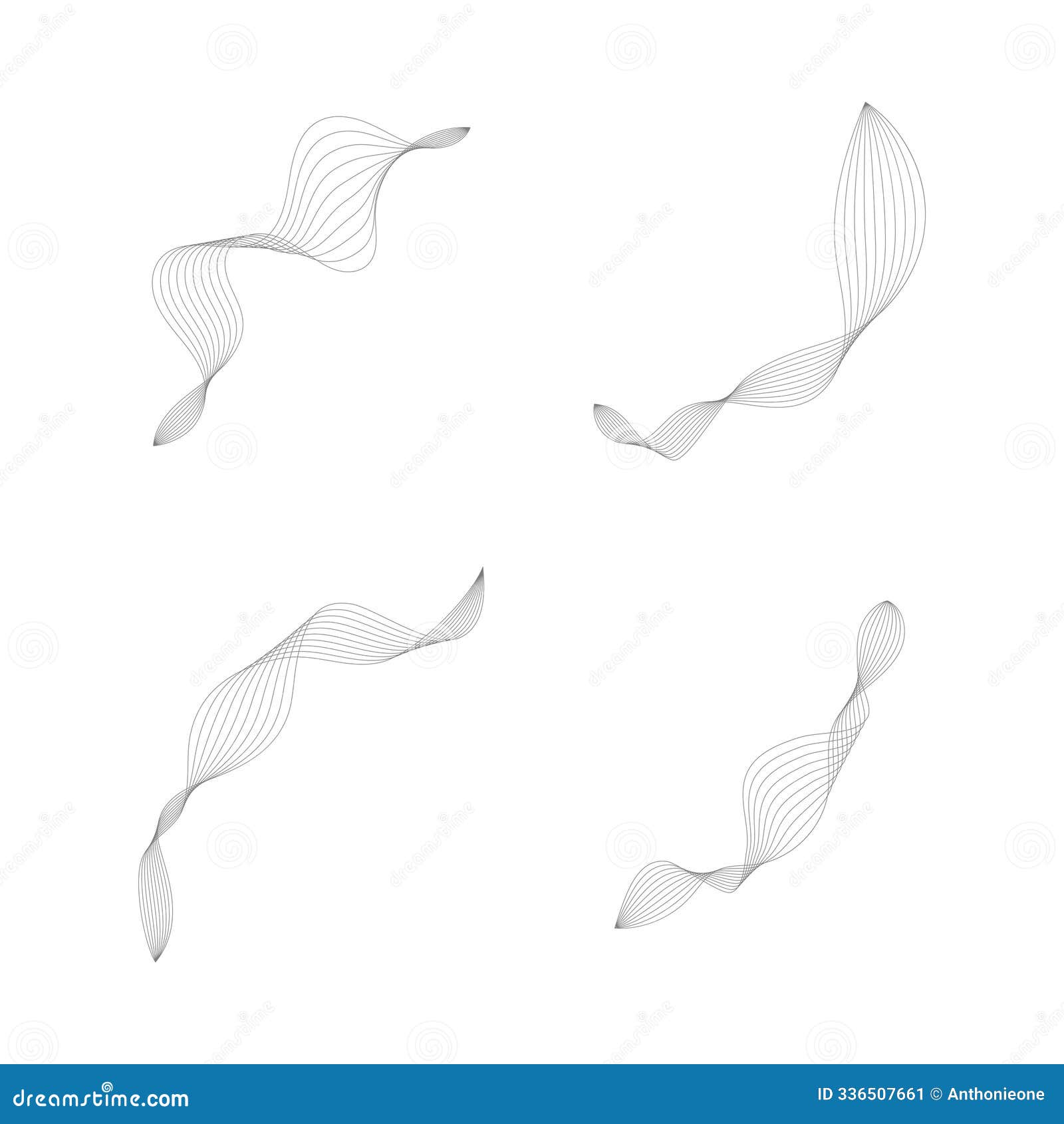 Dynamic Curve Lines with Blend Effect Isolated Vector Illustration ...