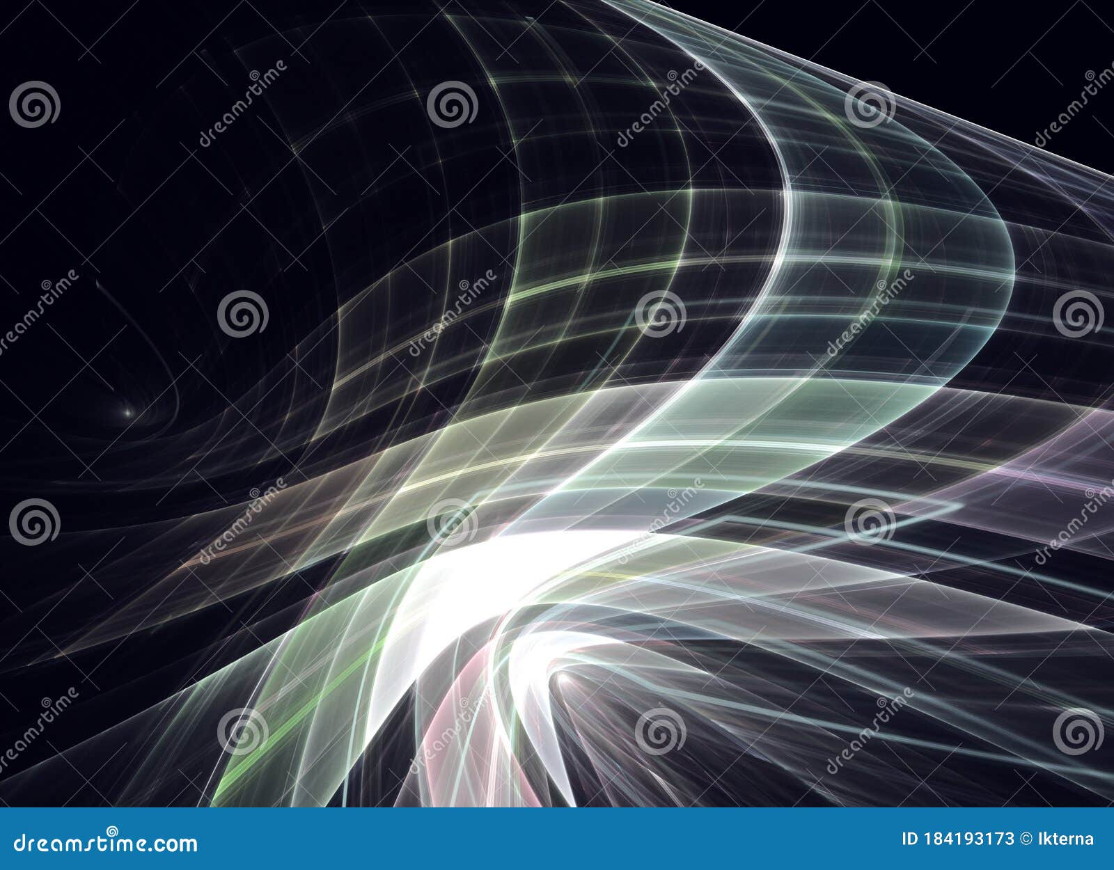 Dynamic Curves Ands Color Pattern. Fractal Graphics. Science and ...