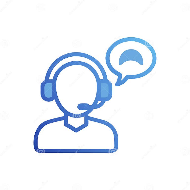 Dynamic Customer Support Symbol Illustration Stock Illustration ...
