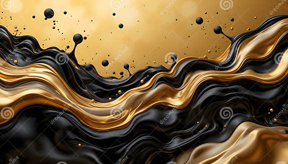 3D Abstract Liquid Flow Design Background Wallpaper Stock Illustration ...