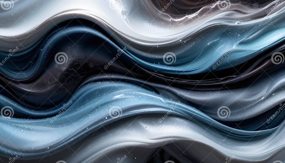 3D Abstract Liquid Flow Design Background Wallpaper Stock Illustration ...