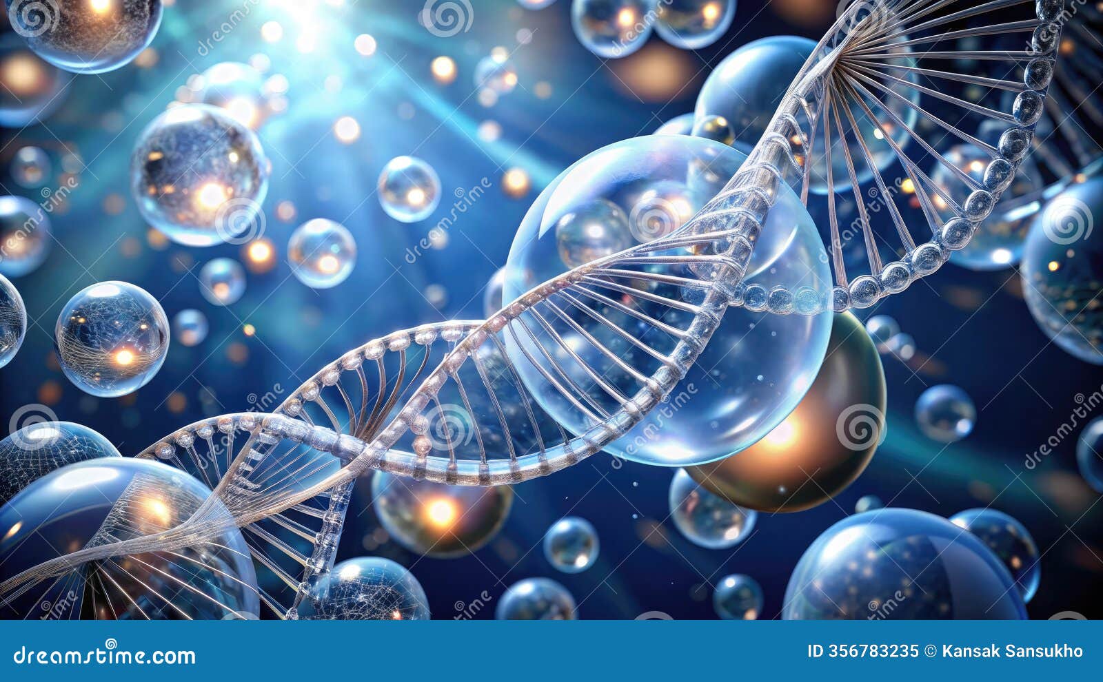 Dynamic 3D Animated DNA Bubble Background a Vertical Abstract Design ...