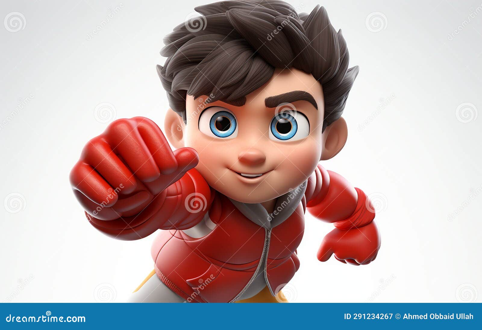 Dynamic 3D Animation Child S Playful Punch. Generative by Ai Stock ...