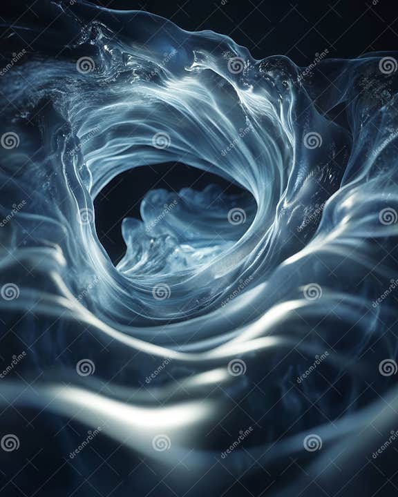 Dynamic 3D Glow Fluid Vortex in Motion Creating Mesmerizing Visual ...