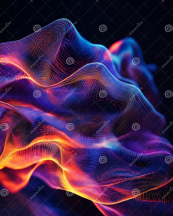 Dynamic 3D Glowing Fluid Waves for Digital Music Visualization Concepts ...