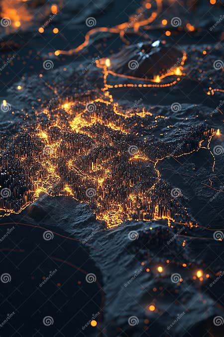 A Dynamic 3D Map Showing Population Density with Spatial Data ...