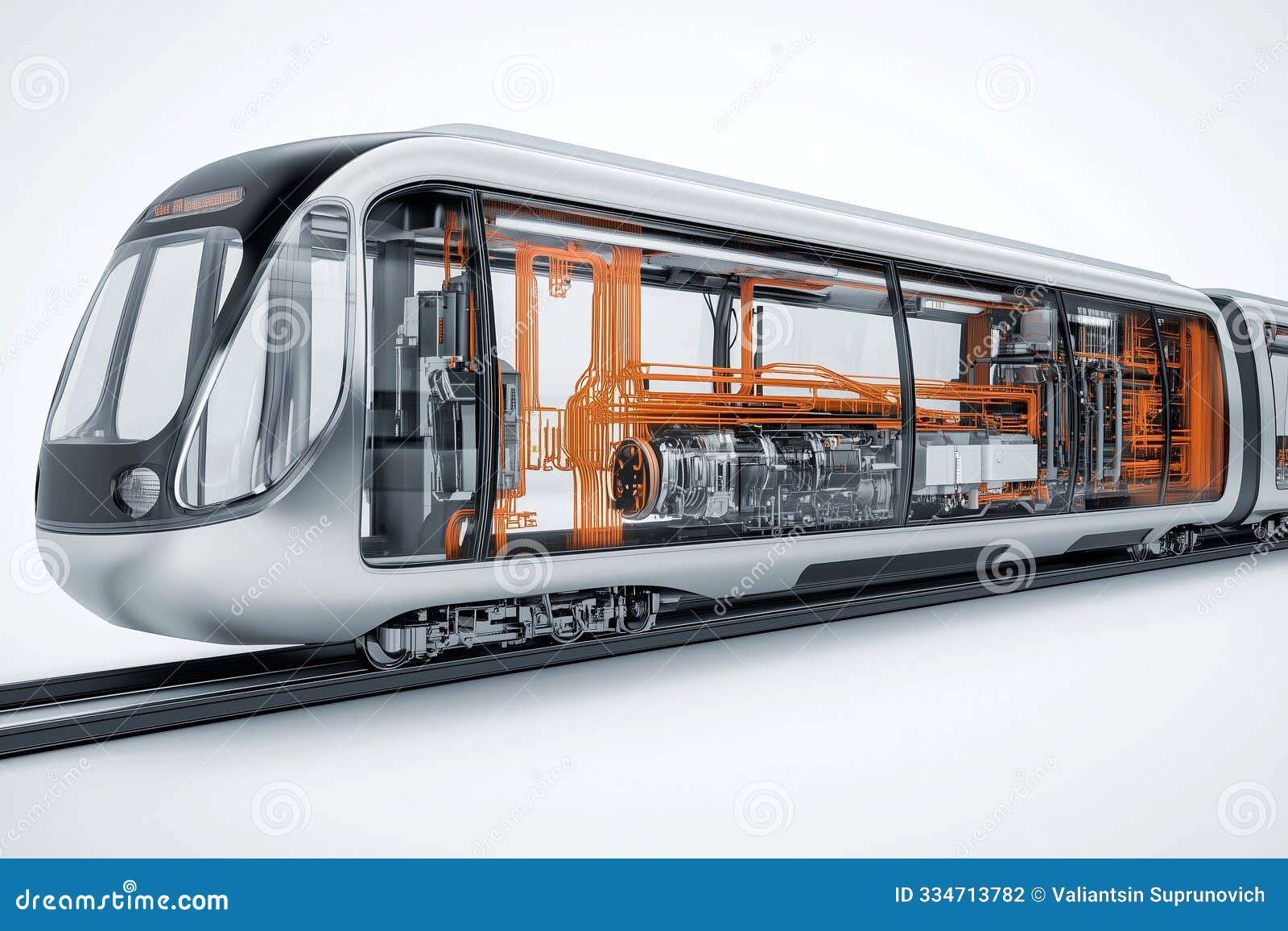 A Dynamic 3D of a Modern Metro Car with Semi Transparent Elements ...