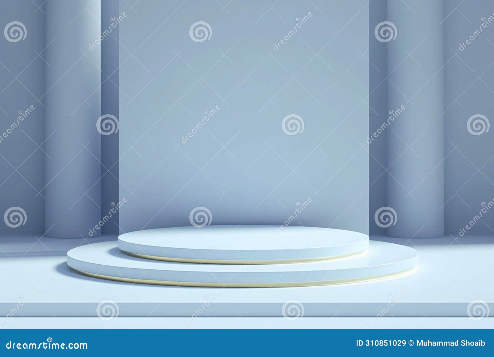 Dynamic 3D Podium Backdrop Designed for Impactful Product Presentations ...