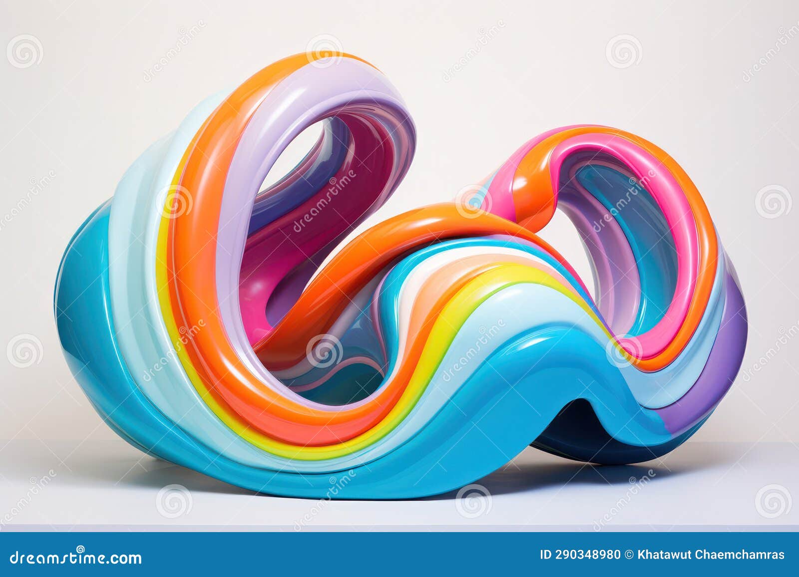 Dynamic 3D Render: Abstract Urethane Paint Sculpture, a Powerhouse of ...