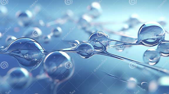 Dynamic 3D Visualization of Water Molecules in Motion Stock Photo ...