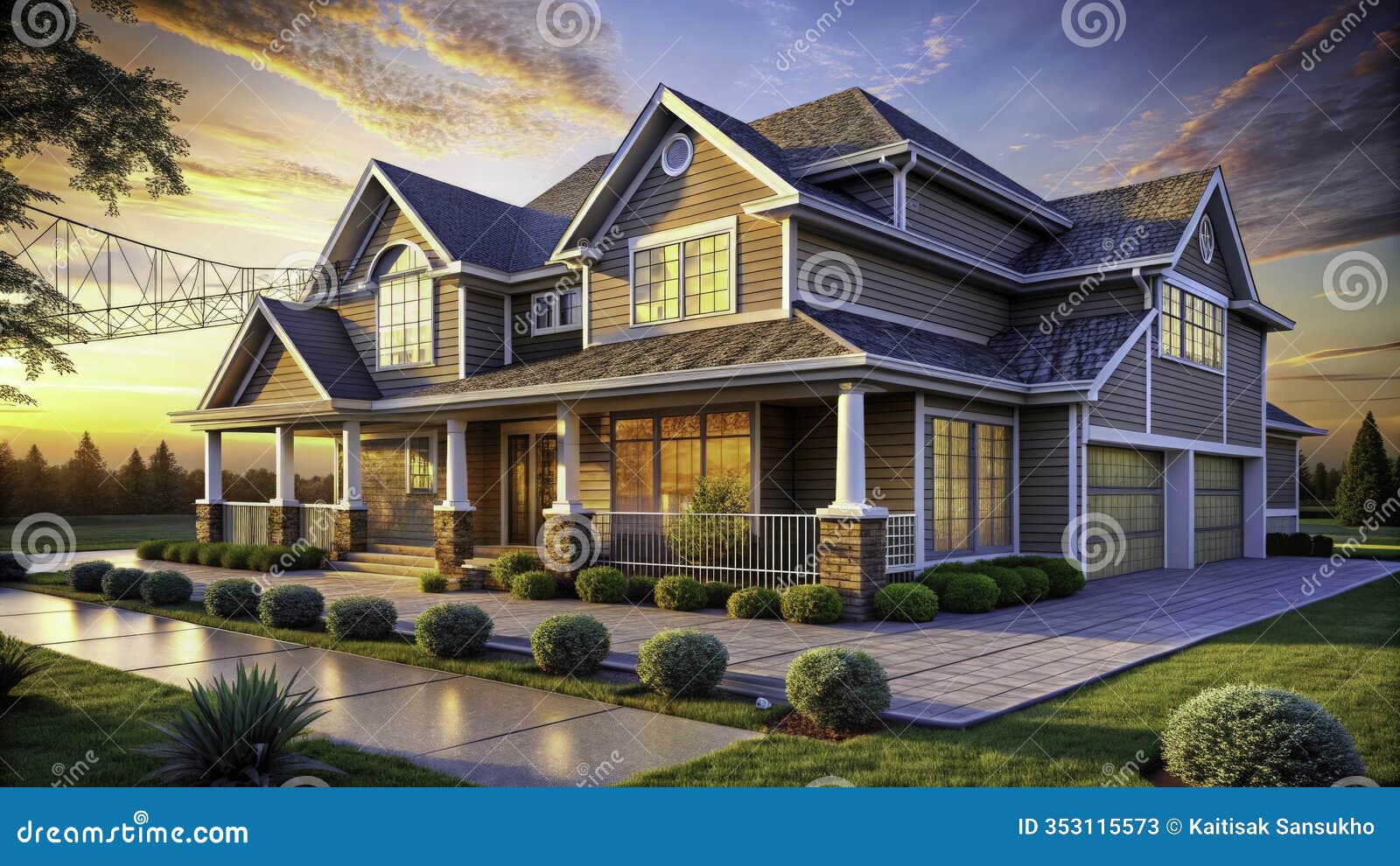 Dynamic 3D Wireframe Perspective of a Modern House Exterior a Candid ...