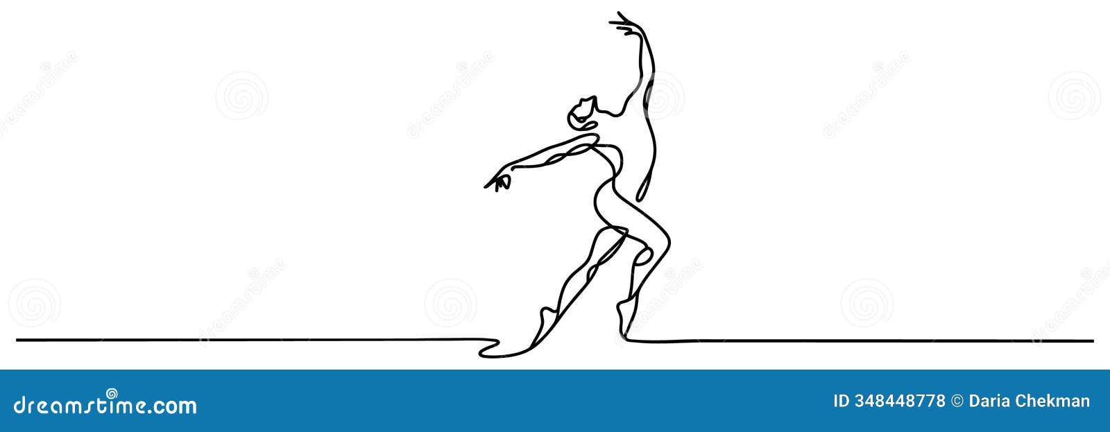 Dynamic Dancing One Continuous Single Line Hand Drawing Line Art. Stock ...