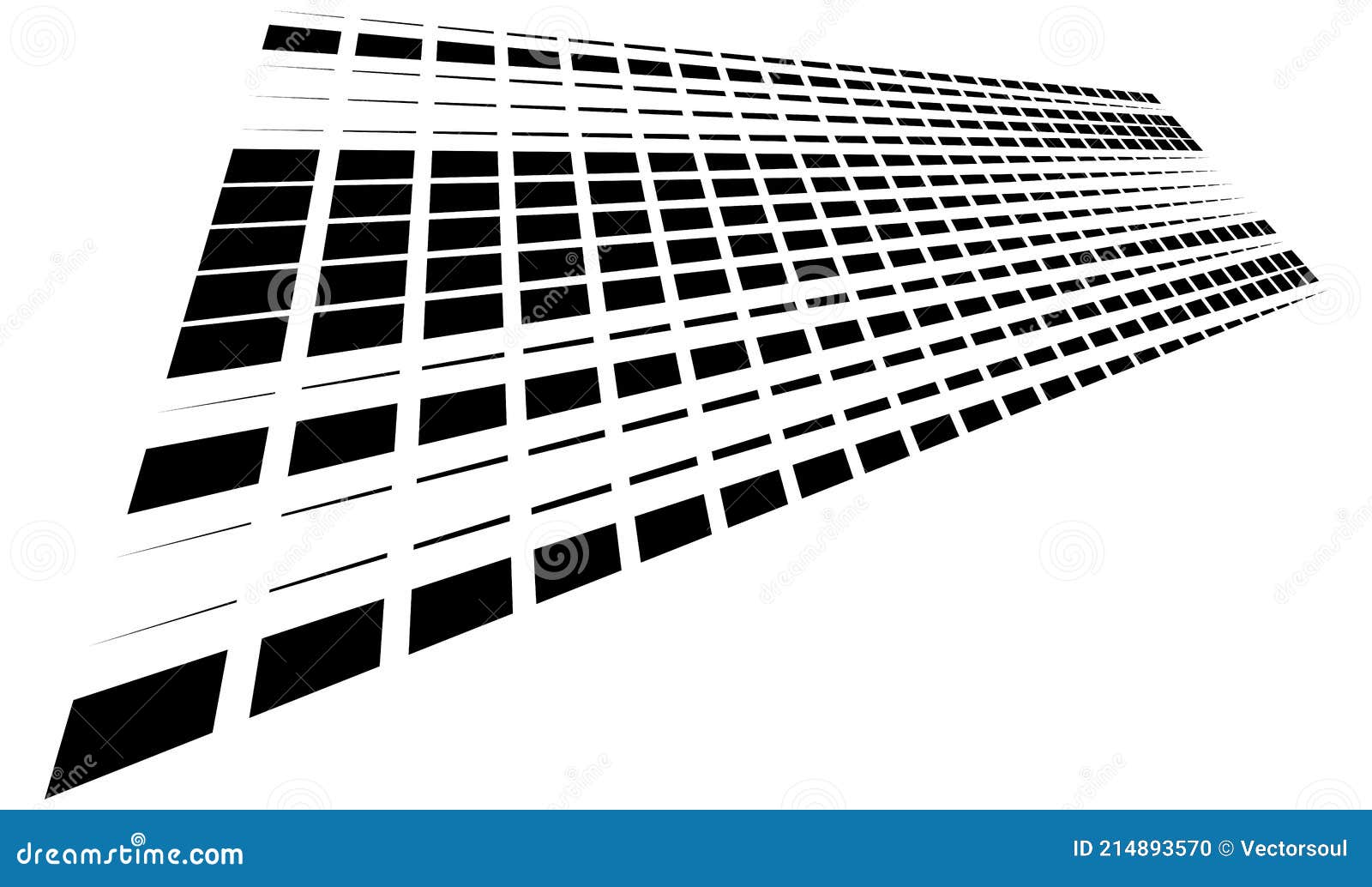 Dynamic Dashed Lines, Stripes. 3D Lines in Perspective with Gaps Stock ...