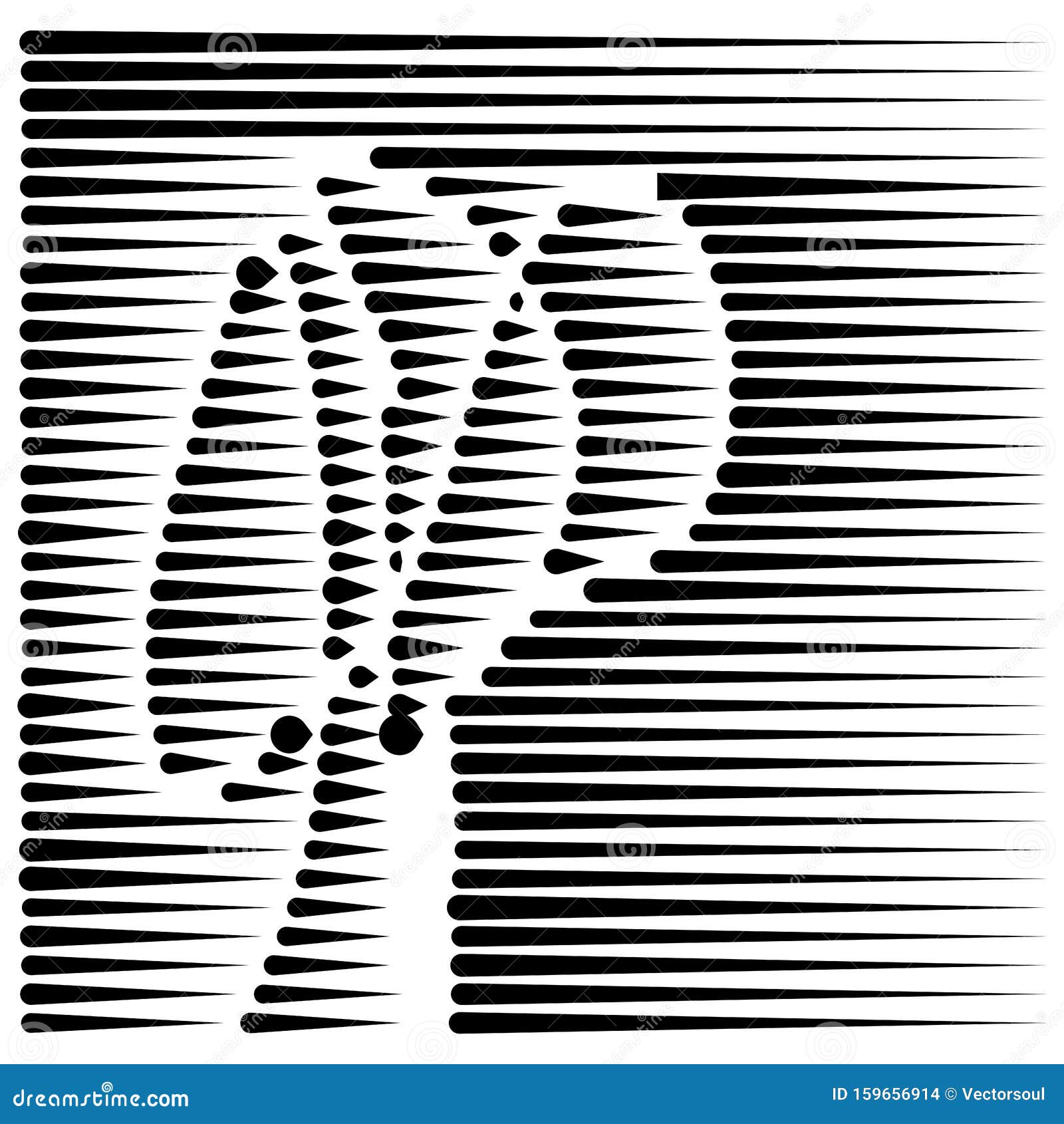 Dynamic Dashed, Segmented Lines Pattern. Irregular Stripes. Straight ...