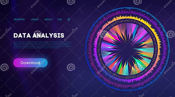 Dynamic Data Analysis Interface with Colorful Graph Stock Vector ...