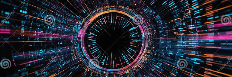 Dynamic Data Connection Speed Visualized Vibrant Abstract Technology