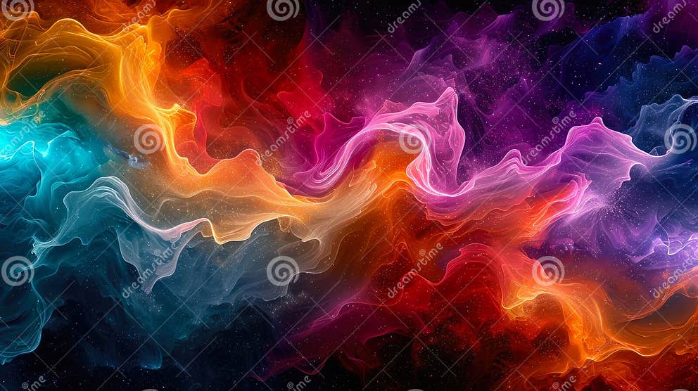 Dynamic Data Dance: a Symphony of Fluidity. Stock Illustration ...