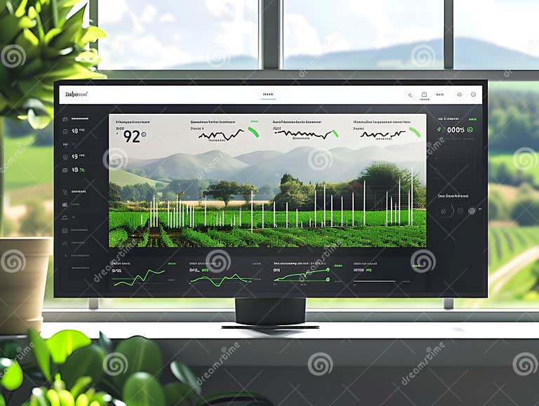 Dynamic Data Driven Farm Management Dashboard with Pastoral Landscape ...