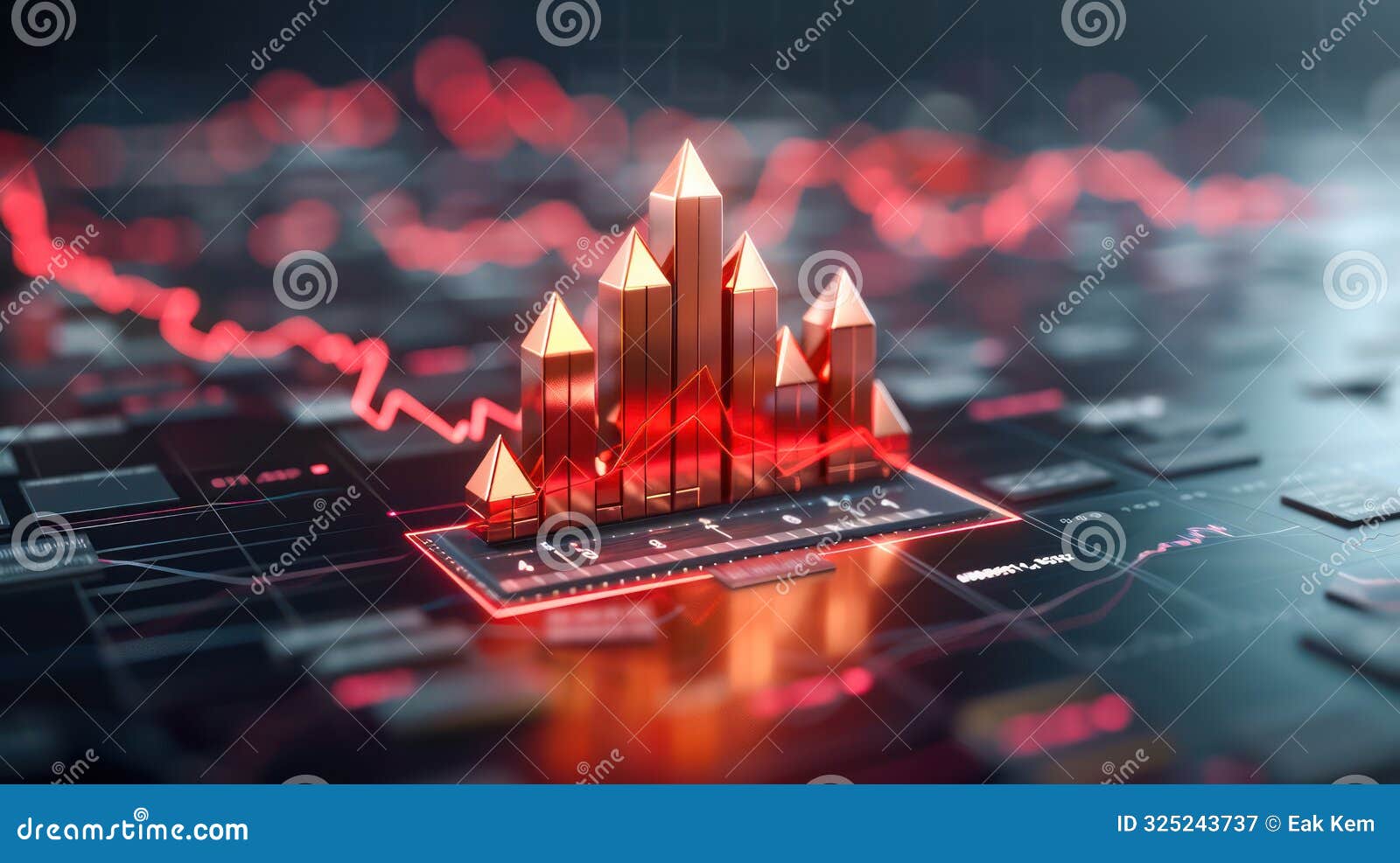 Corporation Signaling Achievements with Symbolic Golden Arrows on a ...