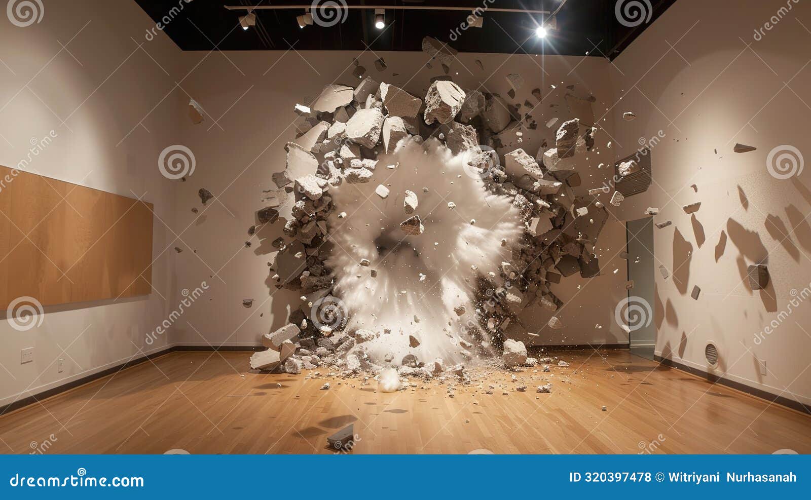Dynamic Deconstruction, Exploding Wall Reveals Central Void. Generative ...