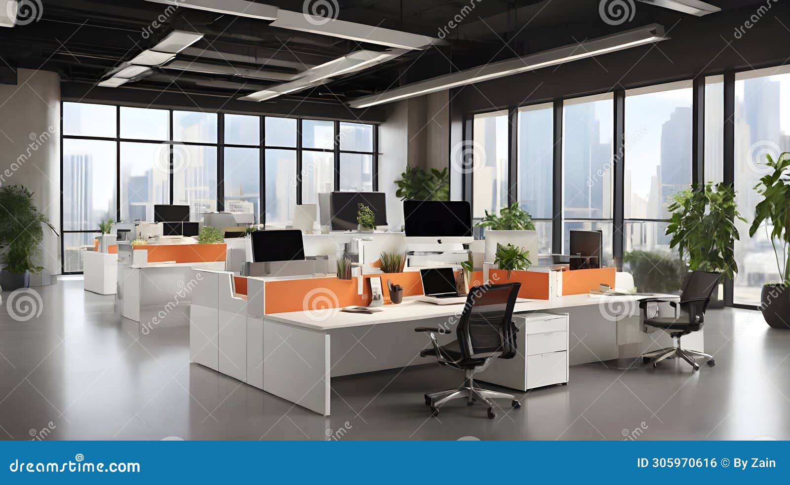 Vibrant Team Collaboration in Dynamic Office: Realistic Business ...