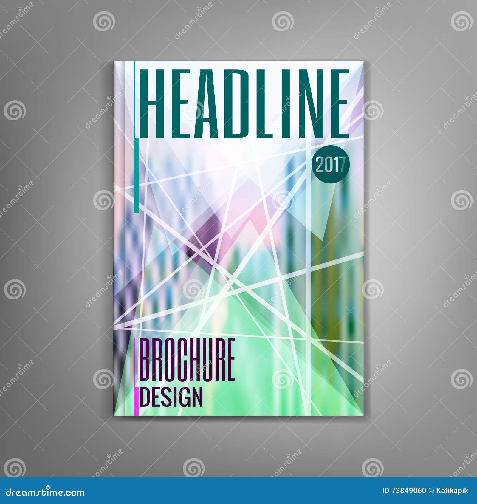 The Dynamic Design of Brochure in Bright Tones Stock Vector ...