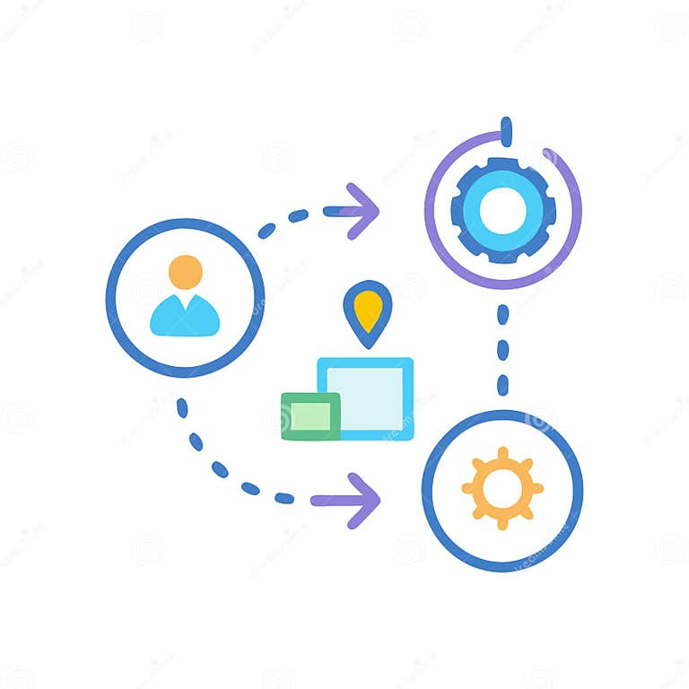 Dynamic Business Transformation Roadmap Icon Stock Vector ...
