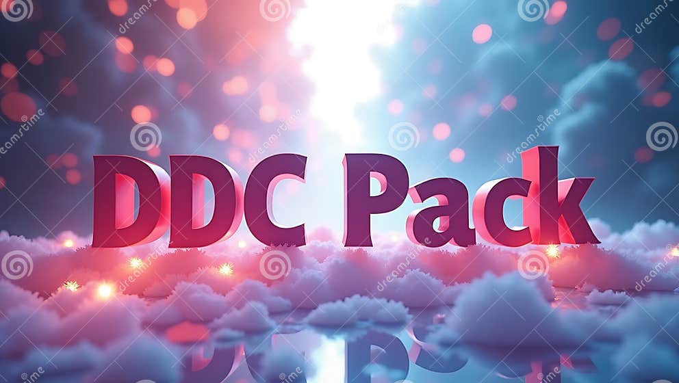 Digital Design Showcasing DDC Pack with Colorful Cloud-like Background ...