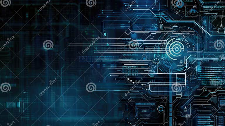 A Dynamic Digital Background Designed for Technological Operations, Featuring Neural Networks ...